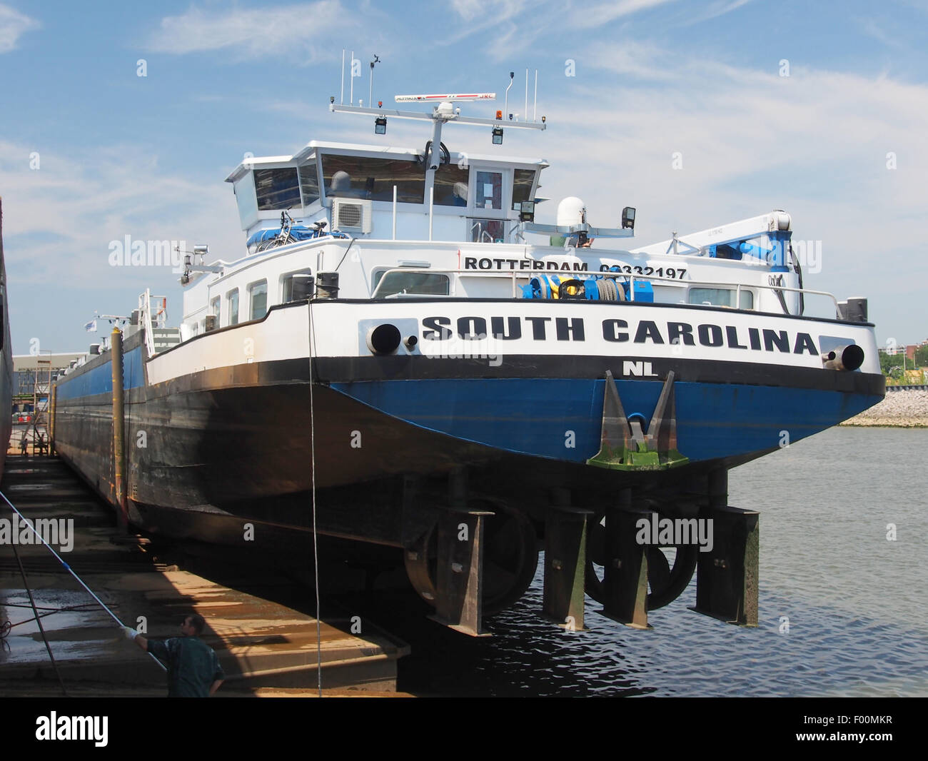 South Carolina (ENI 02332197) undergoing maintenance at Hoebee shipyard ...