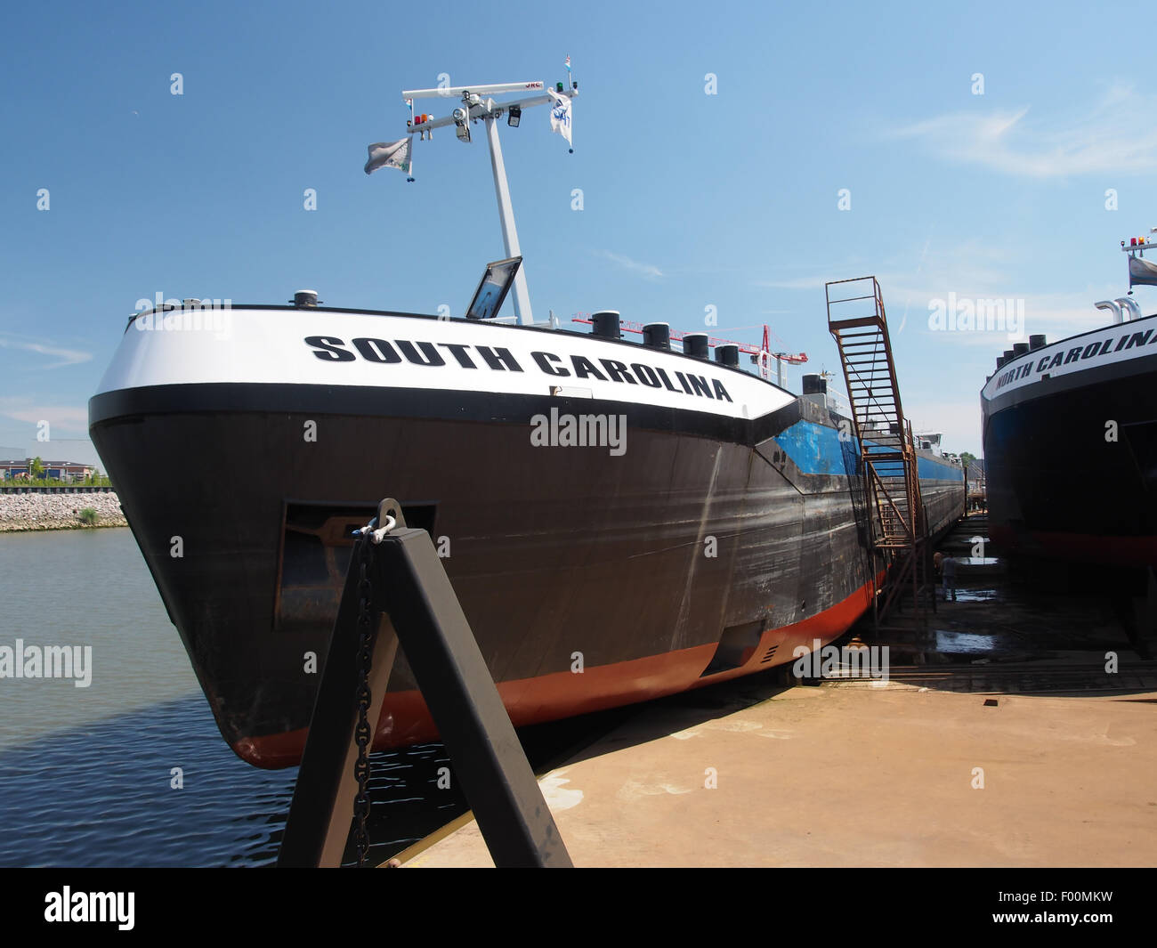 The South Carolina (ENI 02332197) is seen on the slipway at Hoebee ...