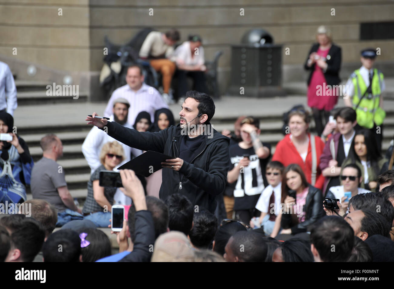 Magician Dynamo visits Birmingham and performs some magic tricks on the ...
