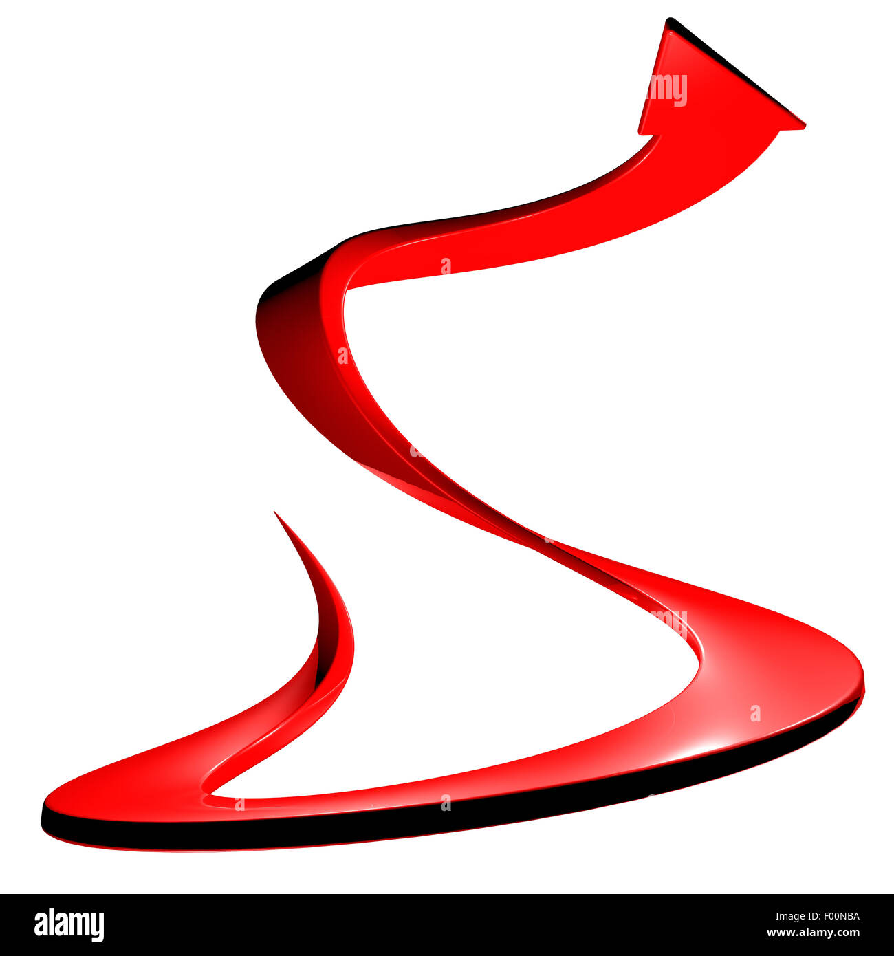 Red arrow 3d curve hi-res stock photography and images - Alamy