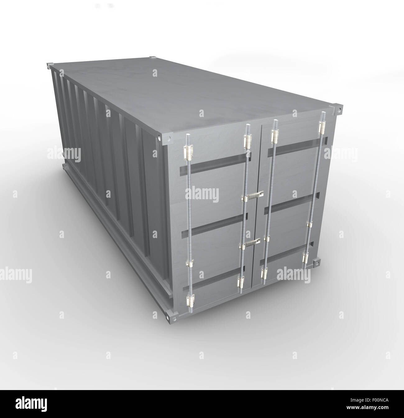 grey container on white background Stock Photo - Alamy