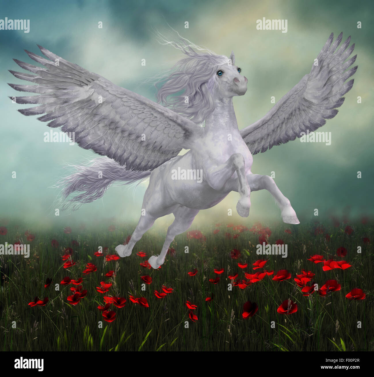 Beautiful White Pegasus