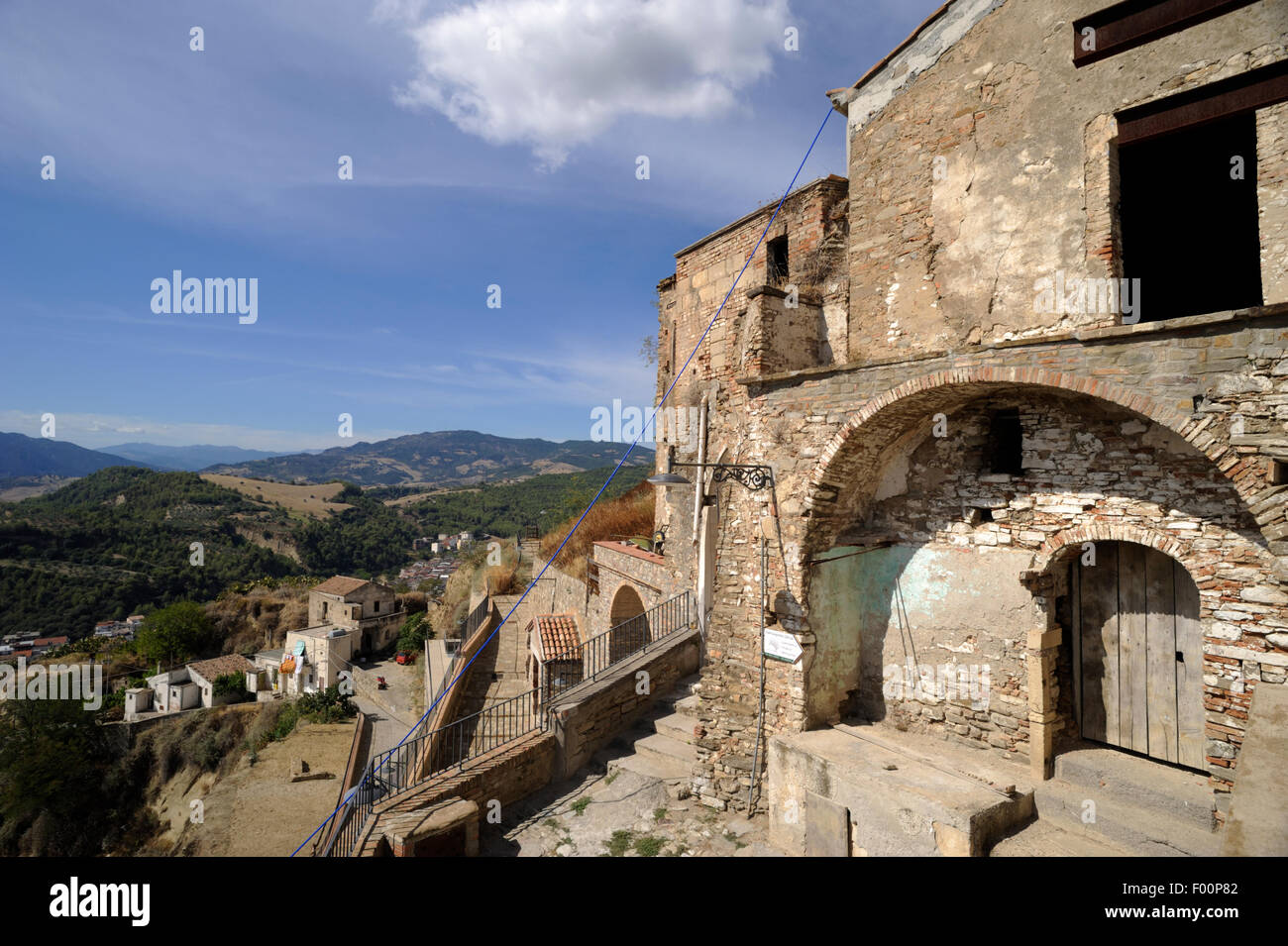 Italy, Basilicata, Tursi, the ancient arab village called Rabatana ...