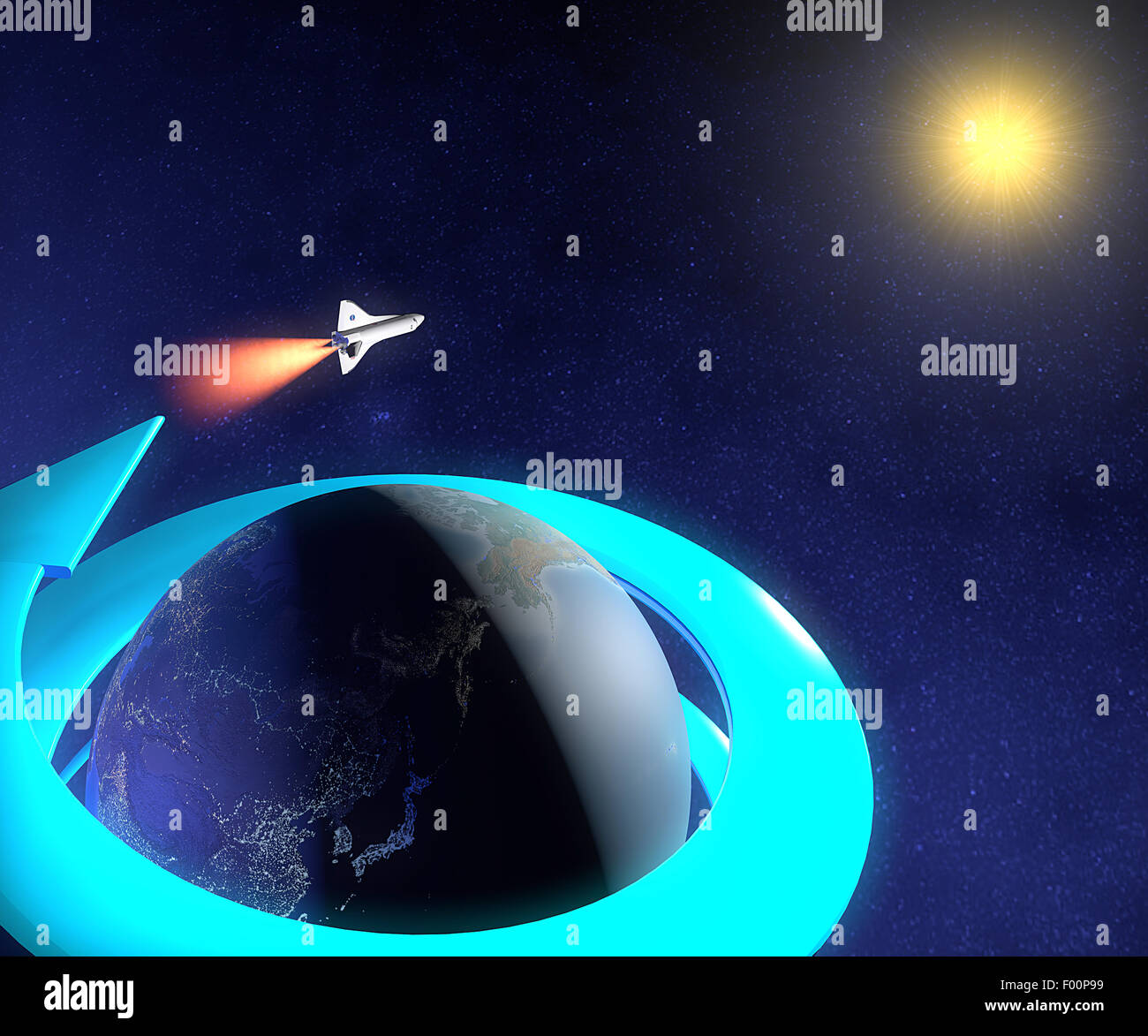 Space shuttle orbiting hi-res stock photography and images - Alamy