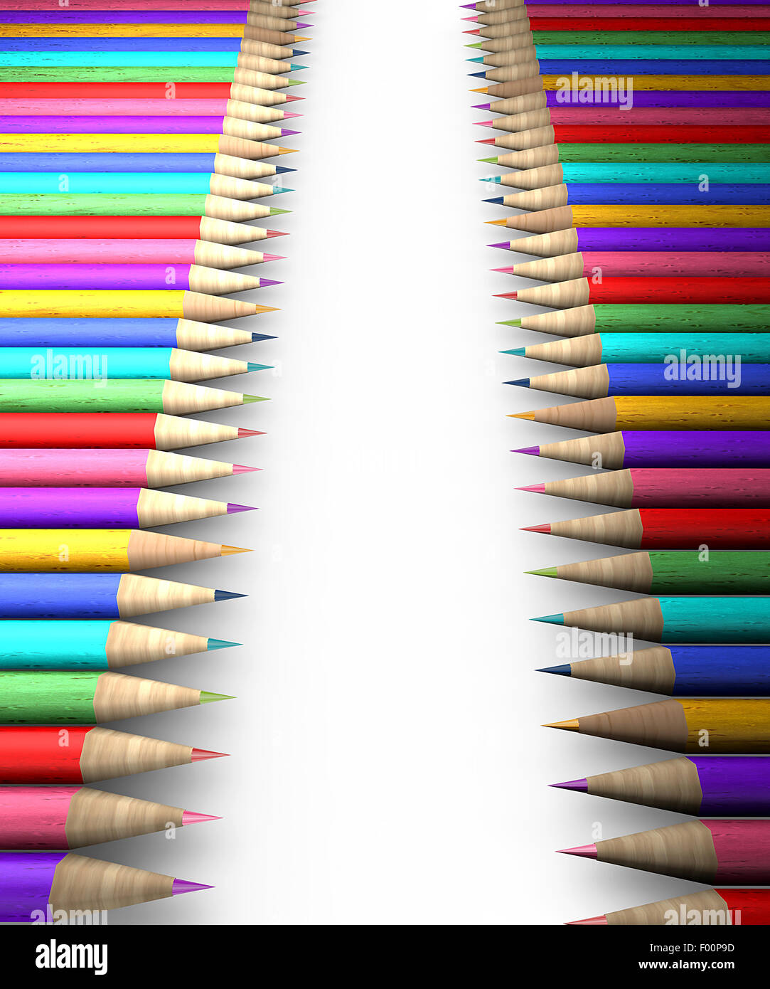 Row of colored pencils Stock Photo - Alamy