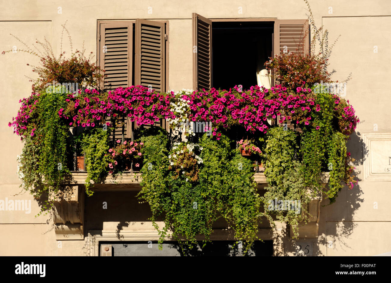 Italy rome balcony flowers hi-res stock photography and images - Alamy