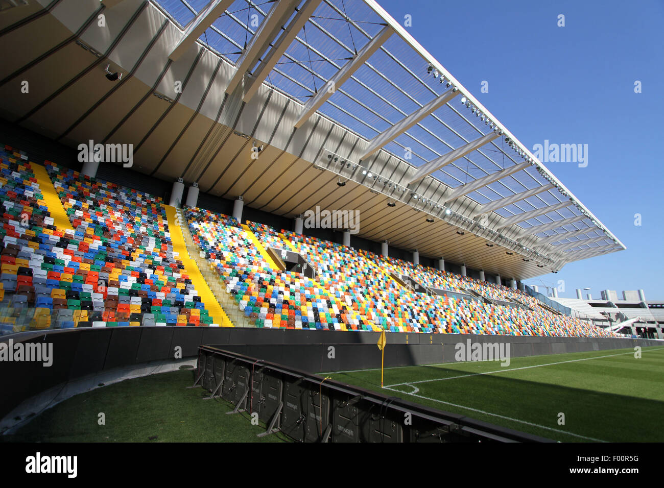 Udine, Italy. 5th Aug, 2015. A general view of the new Fiuli Stadium ...