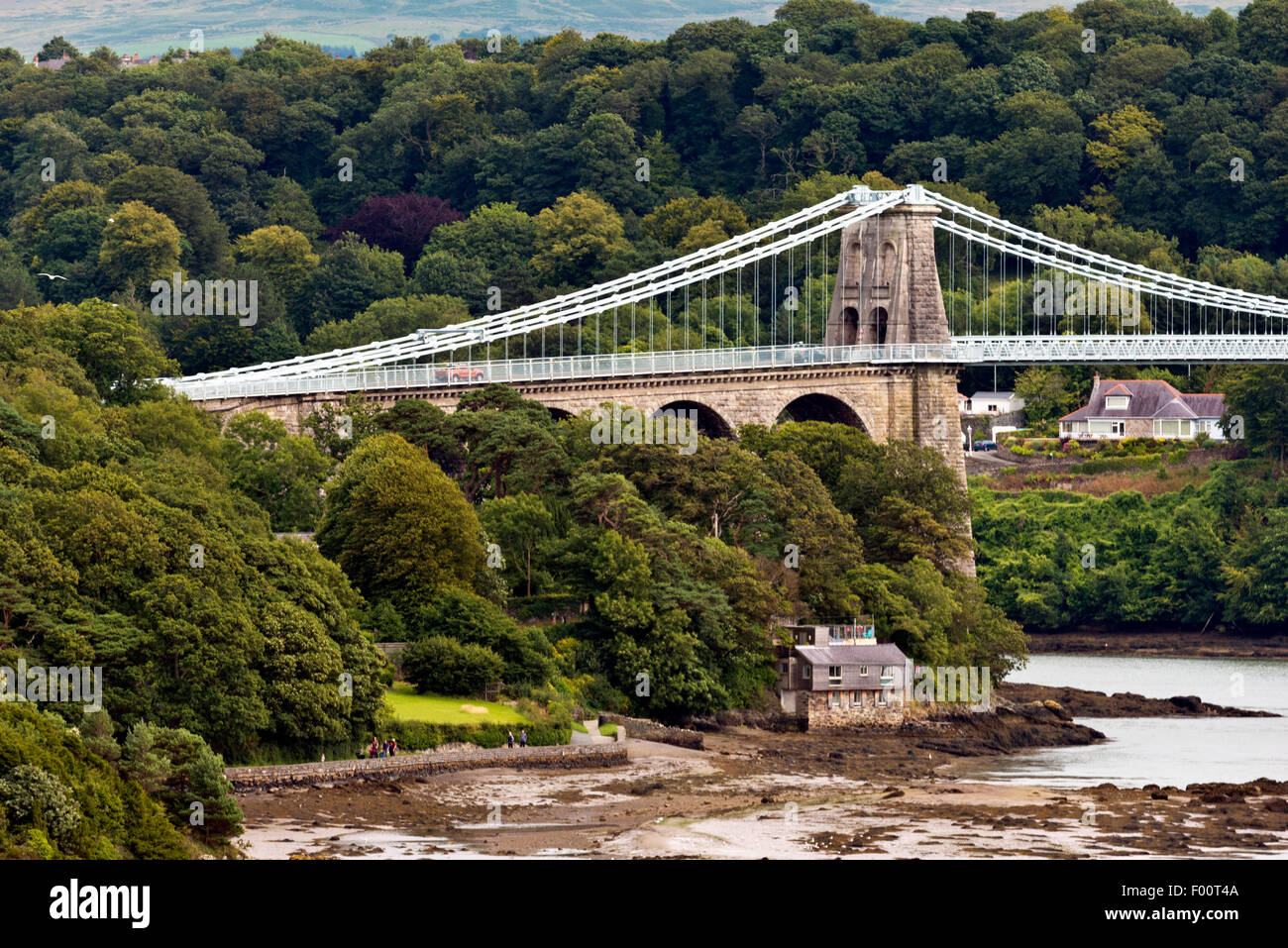 Menai Straits Bridge Anglesey North Wales Uk Stock Photo - Alamy
