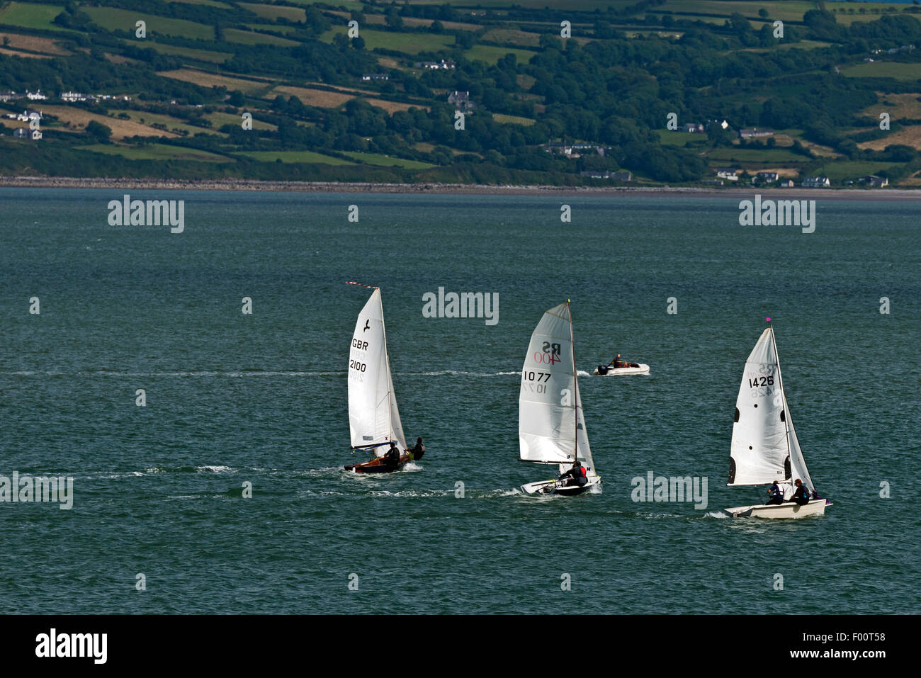 Moelfre Bay yatch races sailing Anglesey North Wales UK Stock Photo - Alamy