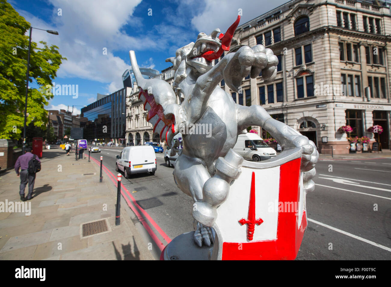 An English Dragon as the symbol for the City of London, UK Stock Photo ...