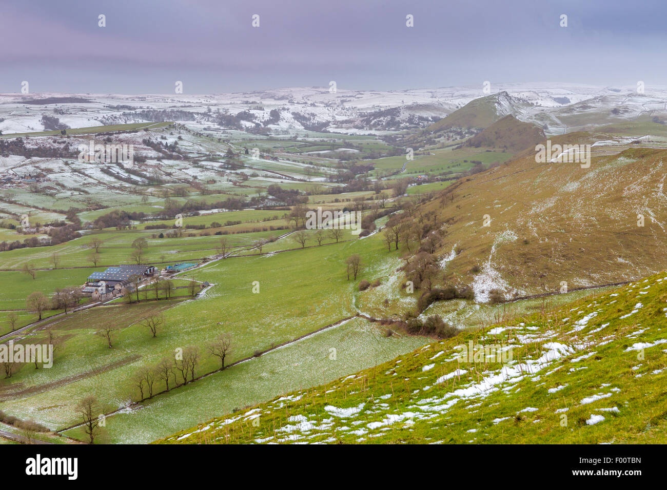 View from High Wheeldon towards Chrome Hill, Peak District National ...