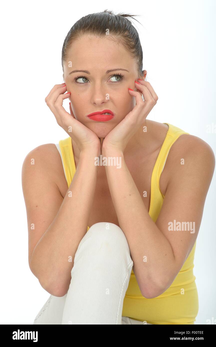 Young Woman Looking Unhappy Stressed And Depressed Sulking And ...
