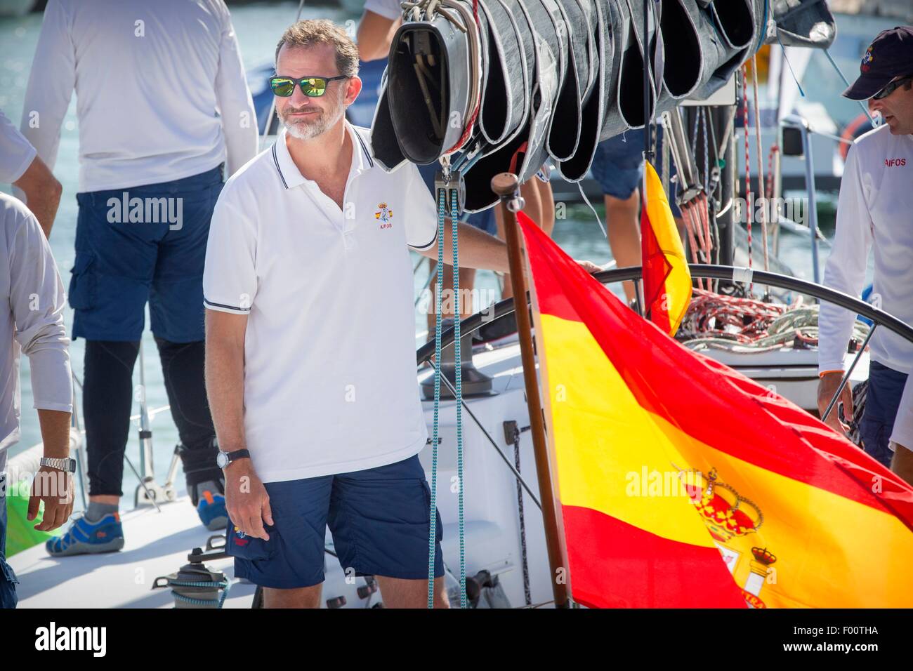 Palma de Mallorca, Spain. 5th Aug, 2015. Spanish King Felipe sails on ...