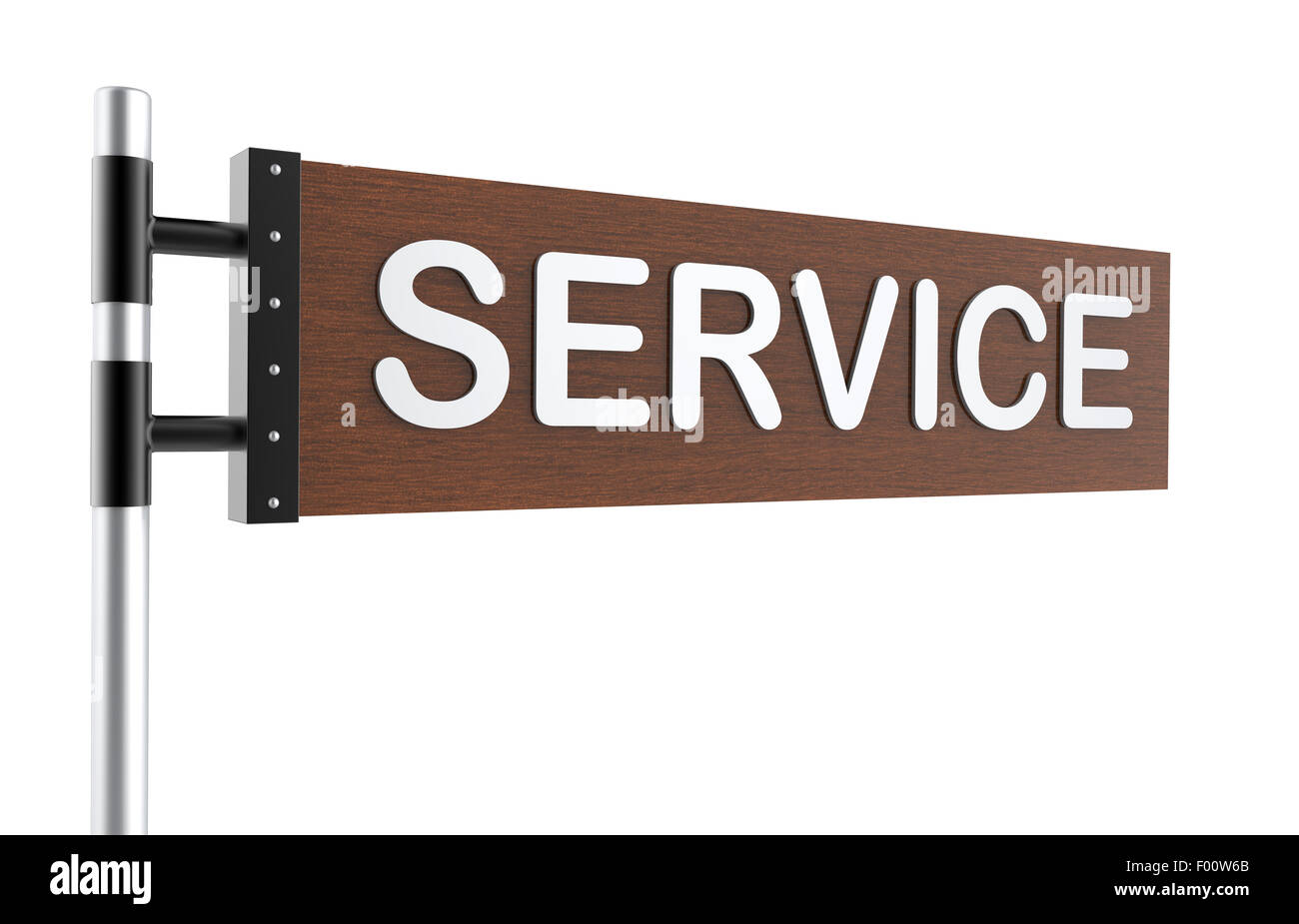 Direction sign with service word Stock Photo - Alamy