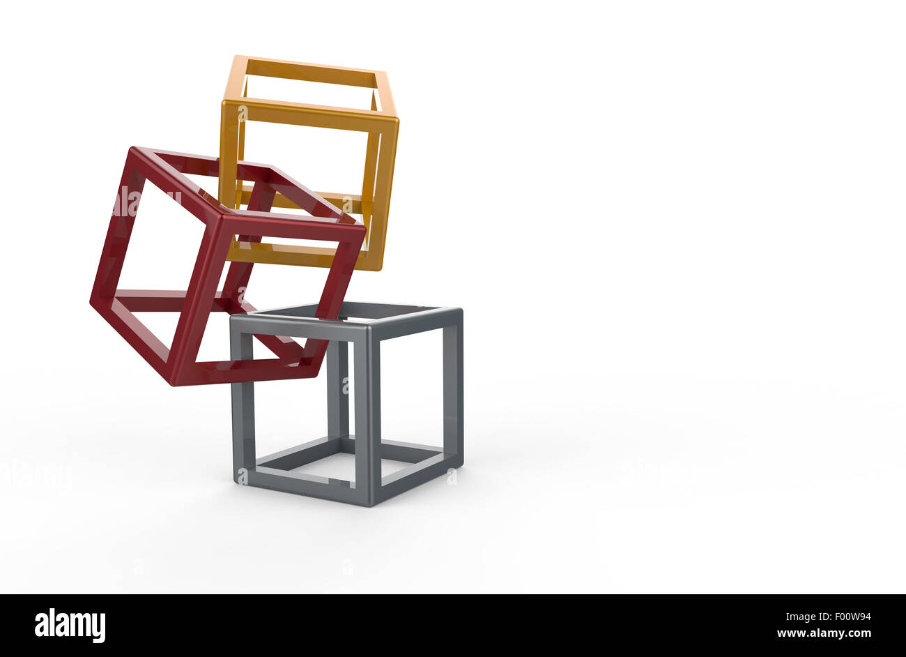 Three cubes as background concept Stock Photo - Alamy