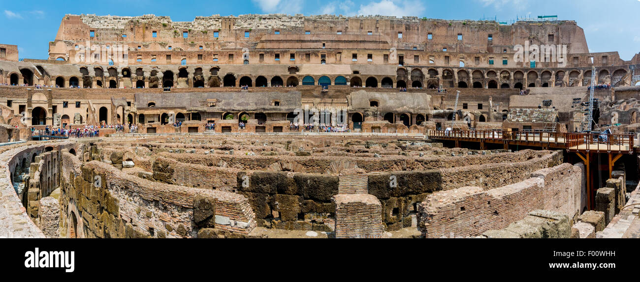 Panoramic view of the Colosseum, Rome, Italy Stock Photo - Alamy