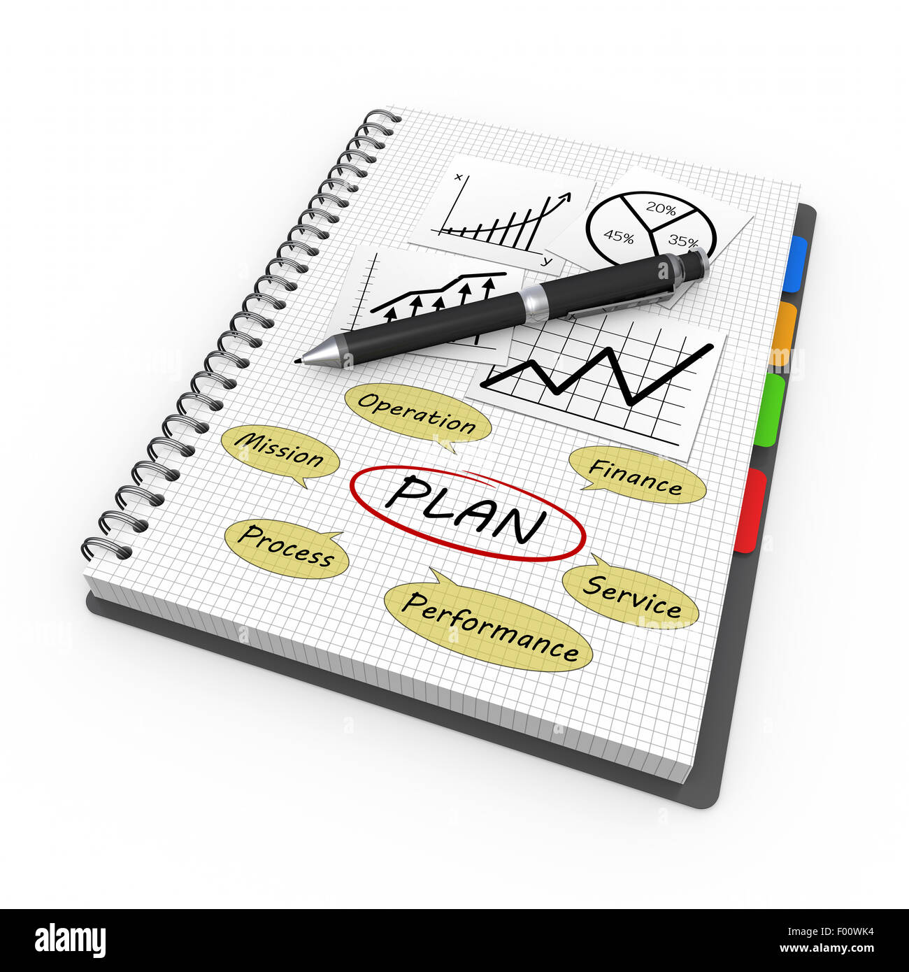 Business plan notebook concept as background Stock Photo - Alamy