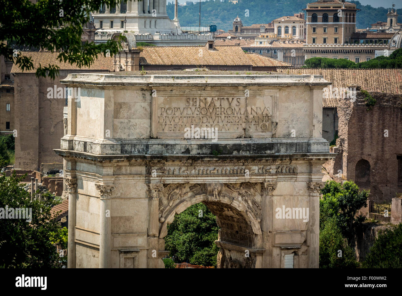 Arch of Titus. Roman Forum, Rome. Italy Stock Photo - Alamy