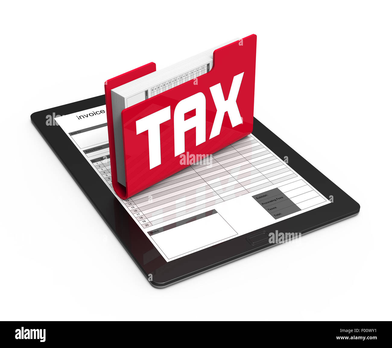 Invoice folder Cut Out Stock Images & Pictures - Alamy