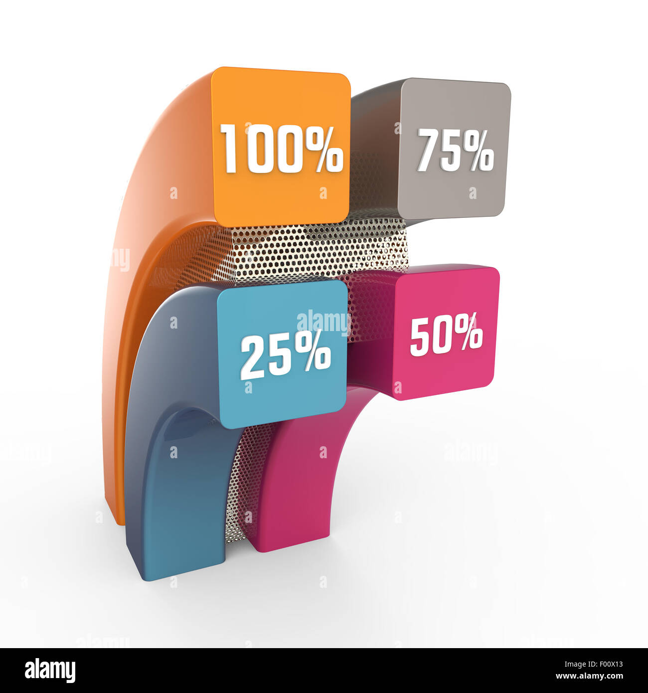 Rising percent concept on white background Stock Photo - Alamy