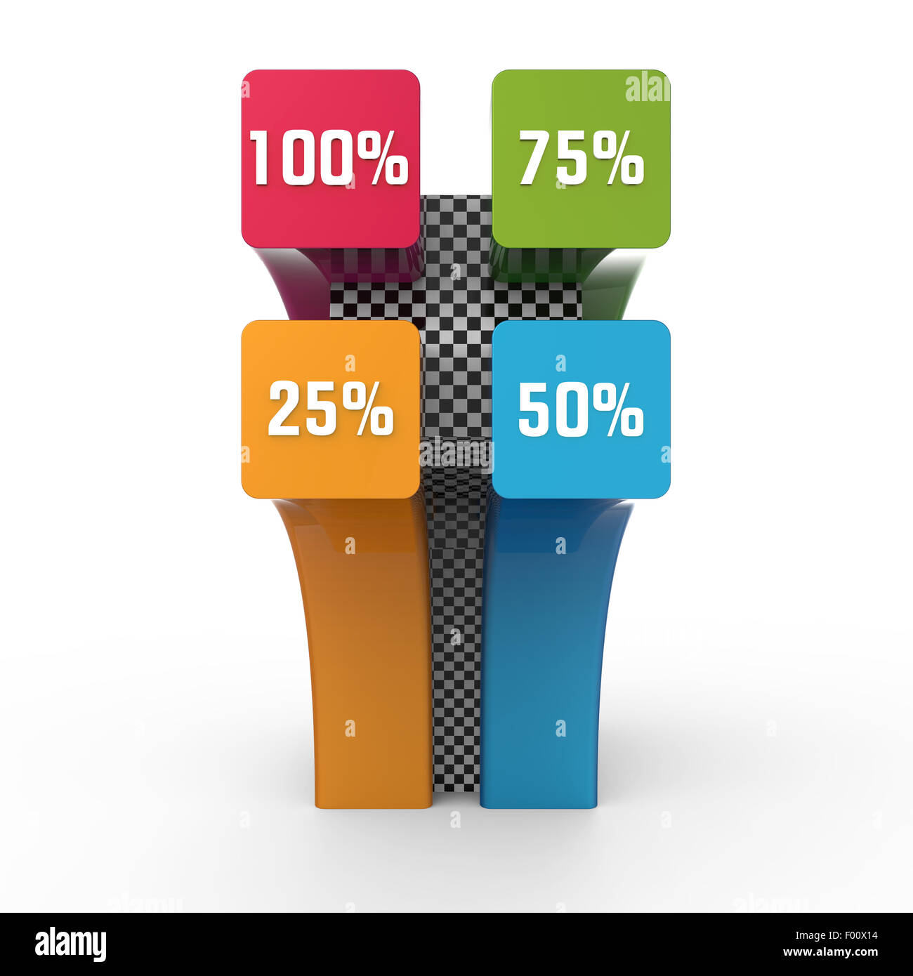 Rising percent concept on white background Stock Photo - Alamy