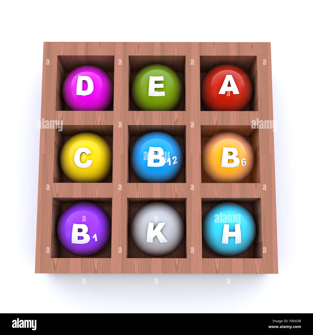 Various vitamins in the box Stock Photo - Alamy