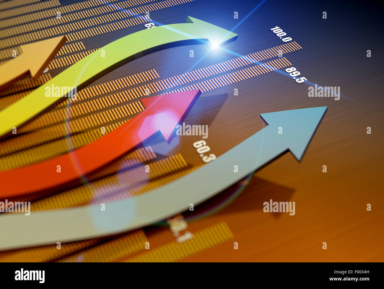 Financial direction as business concept Stock Photo - Alamy