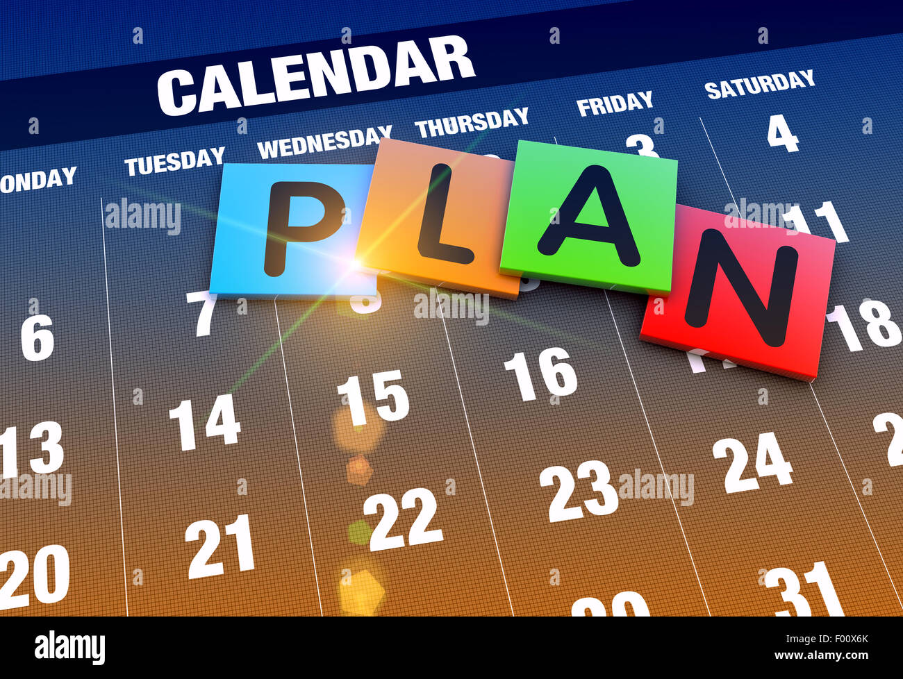 Planning calendar as a concept Stock Photo - Alamy