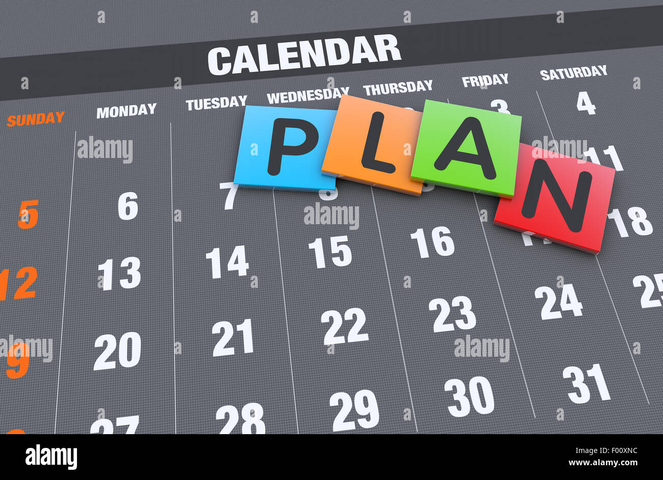 Planning calendar hi-res stock photography and images - Alamy