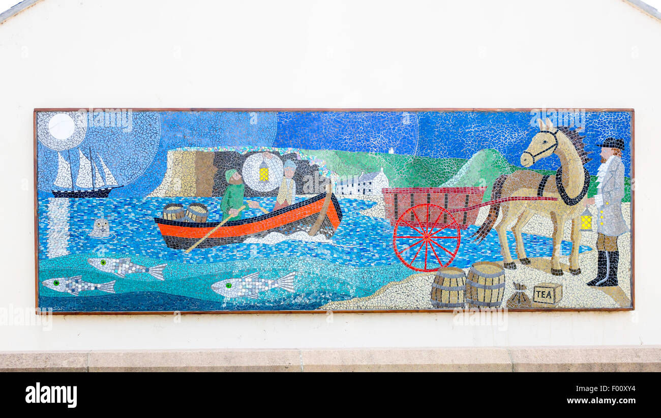 Saltburn Mosaic on a Smuggling scene by local artists Helen Gaunt and ...