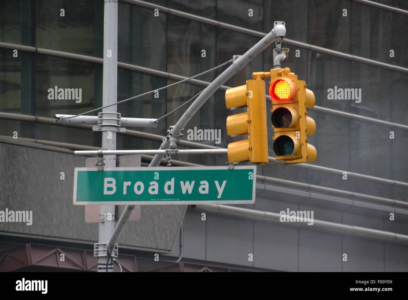 Manhattan broadway green road sign hi-res stock photography and images ...