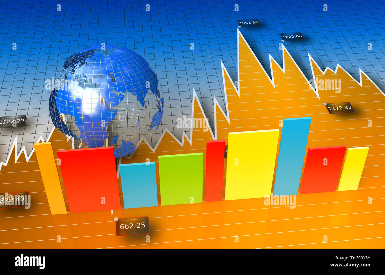 Financial and business chart and graphs Stock Photo - Alamy
