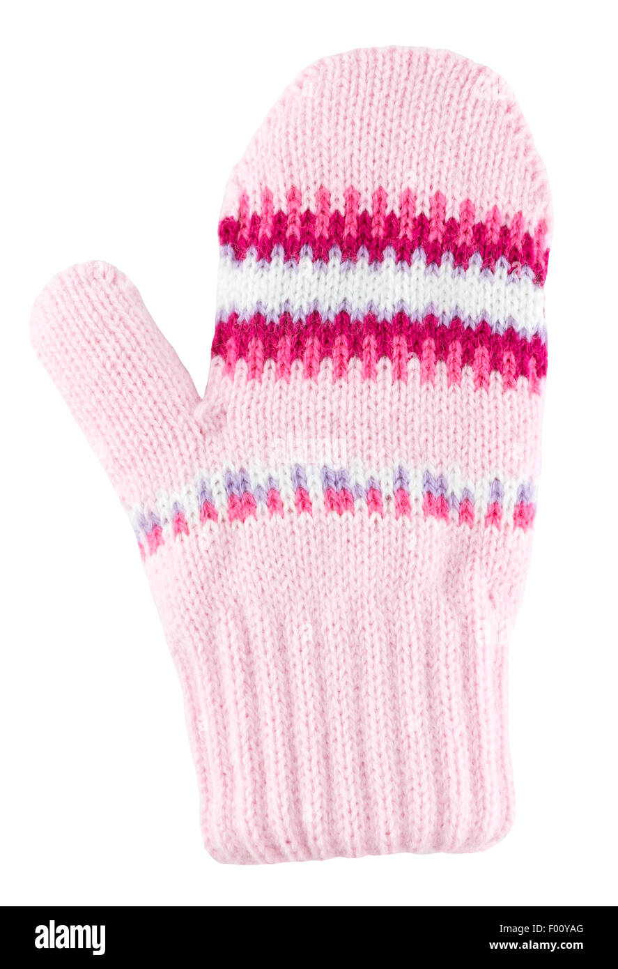 Little baby mitten on white background Stock Photo - Alamy