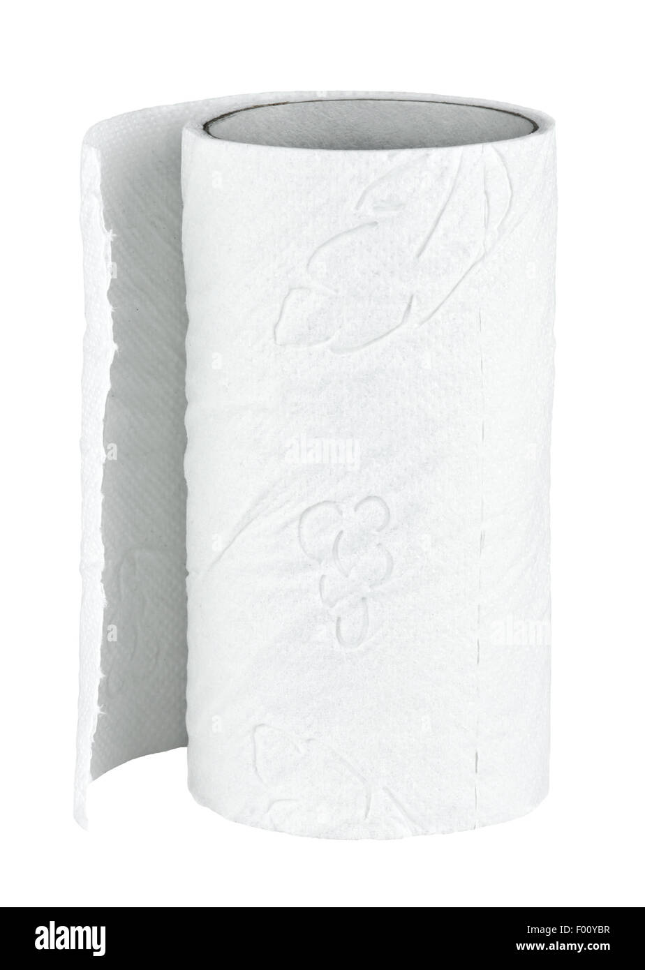 Simple toilet paper on white background Stock Photo - Alamy