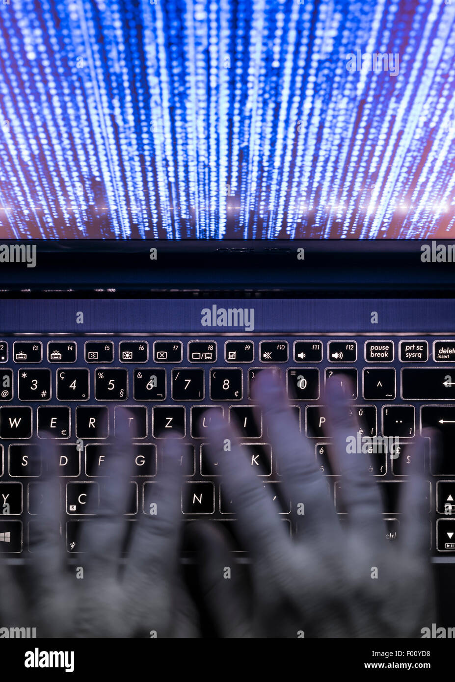 Hand dark keyboard hi-res stock photography and images - Alamy