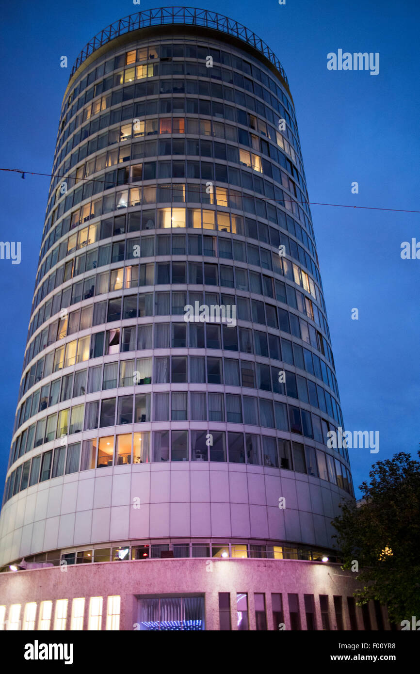 birmingham bullring rotunda building at night england uk Stock Photo ...