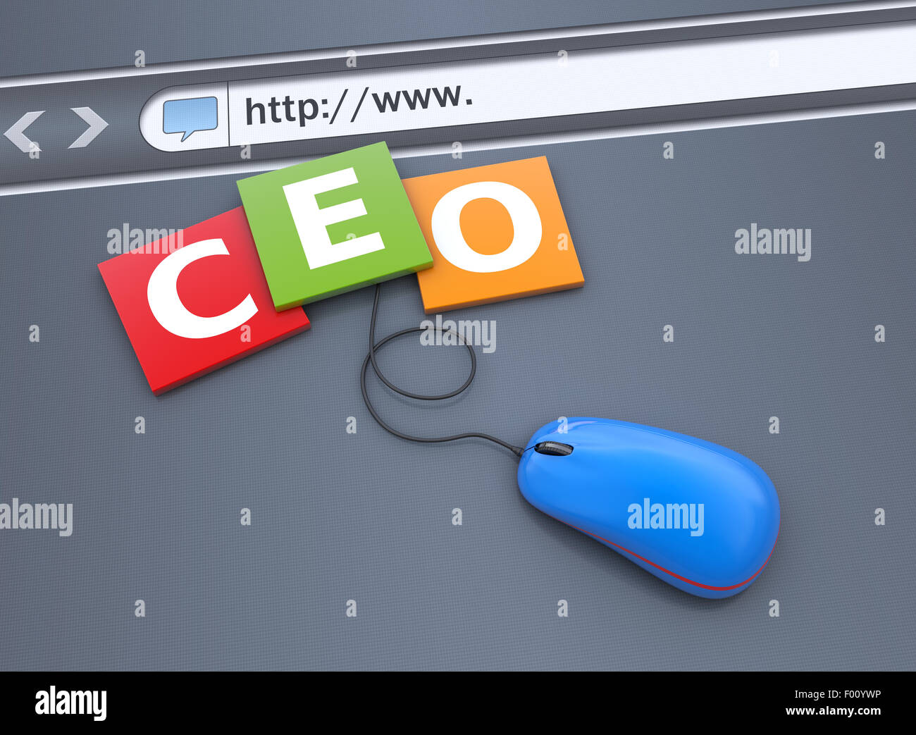CEO cube with a computer mouse as concept Stock Photo - Alamy