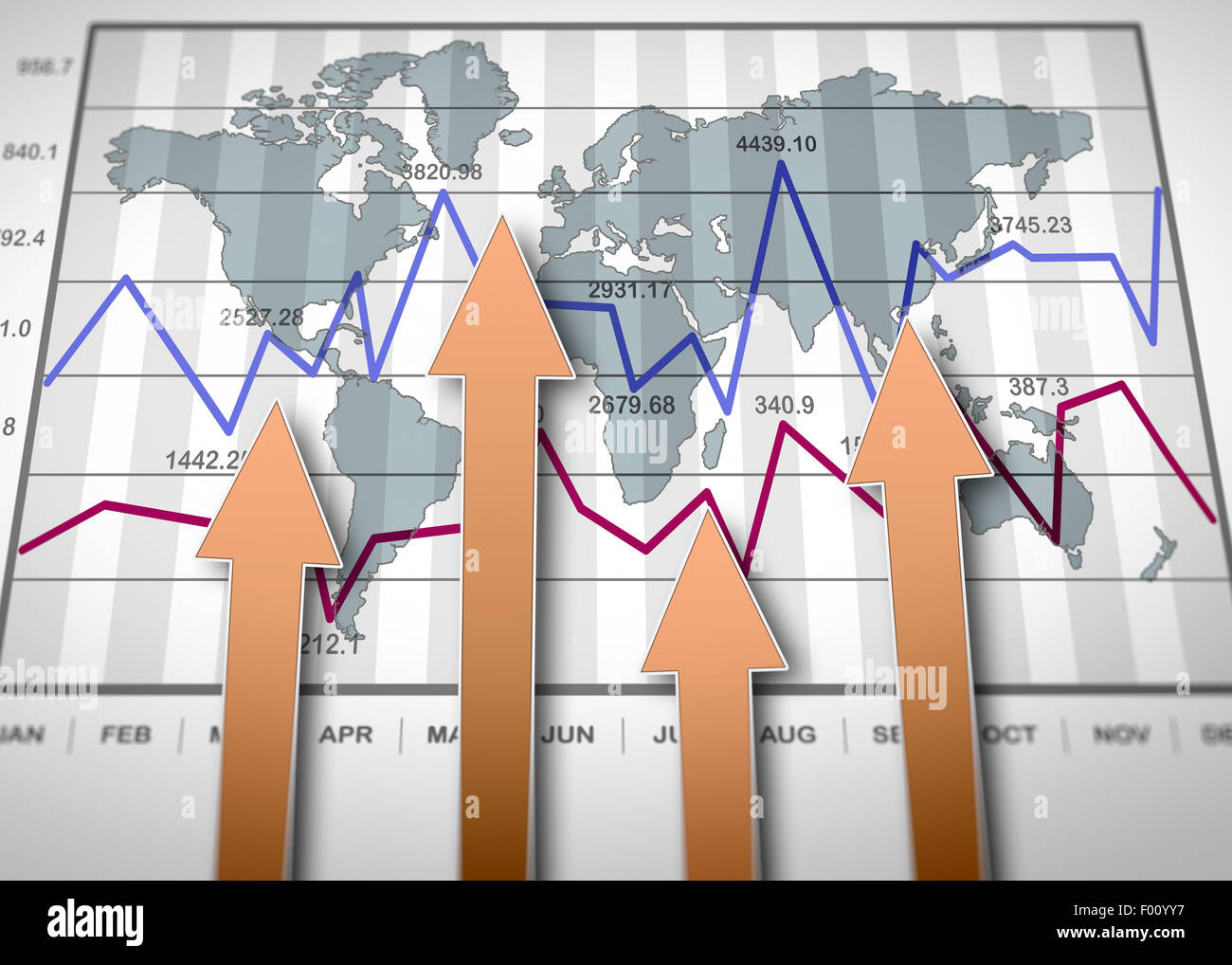 Analyzing global statistics charts business hi-res stock photography ...