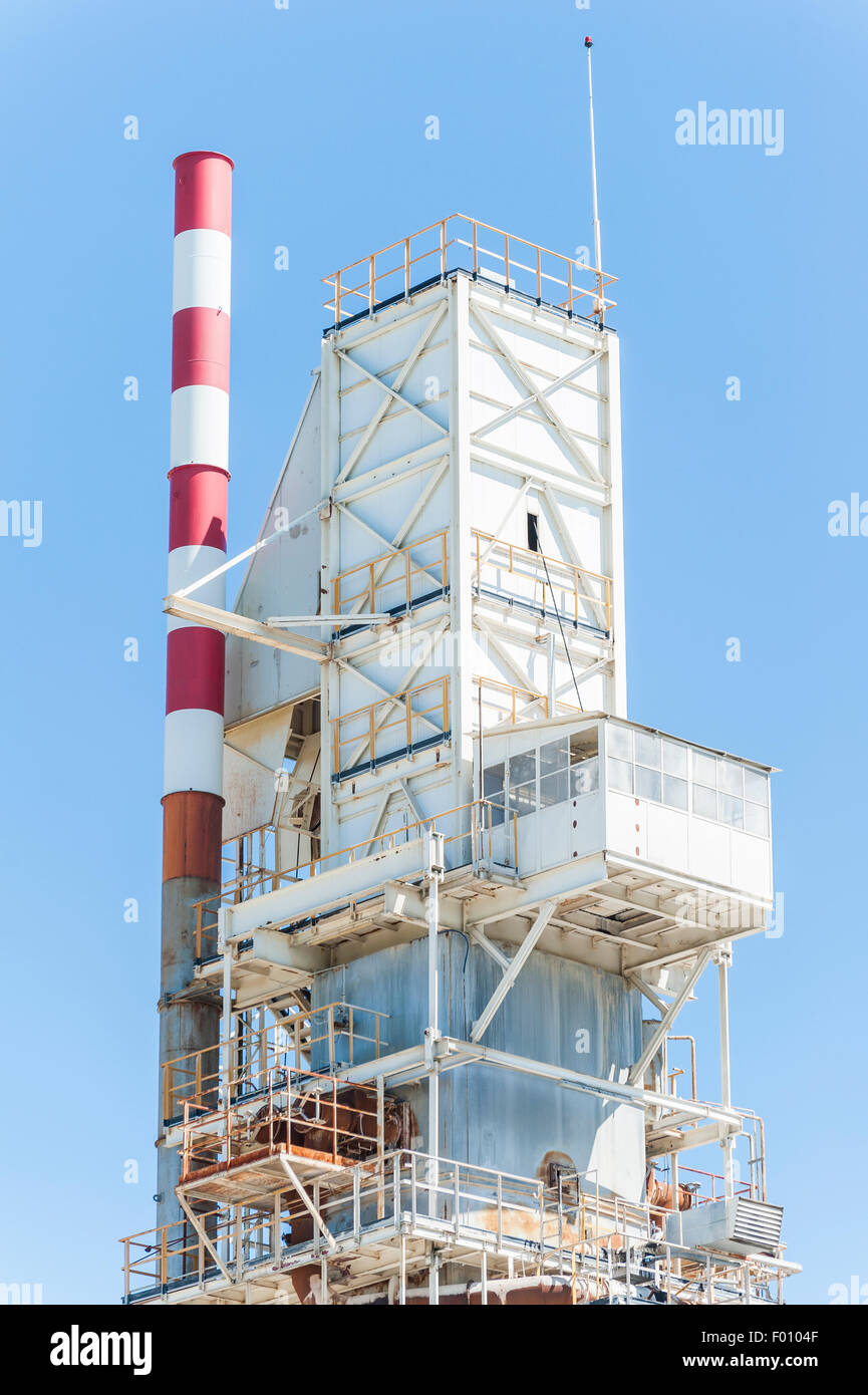 Old cement plant. Preheating tower Stock Photo - Alamy