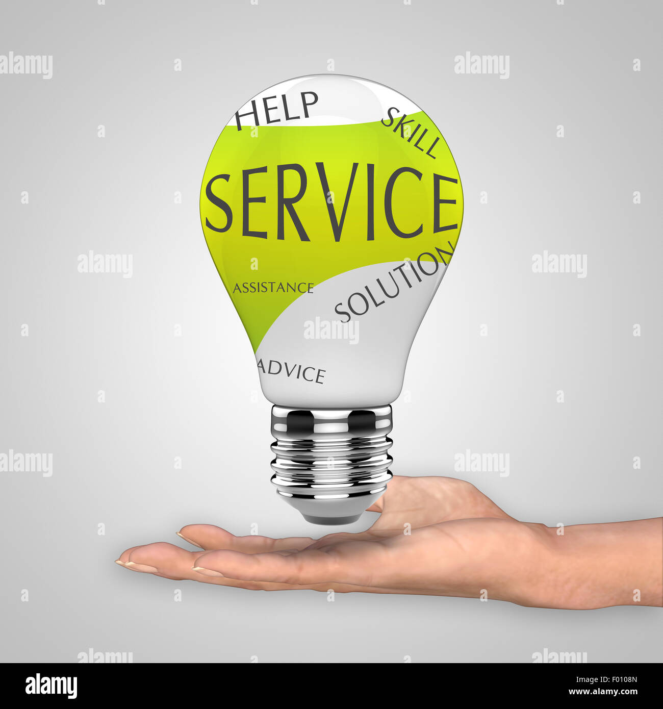 Light bulb service as a concept Stock Photo - Alamy