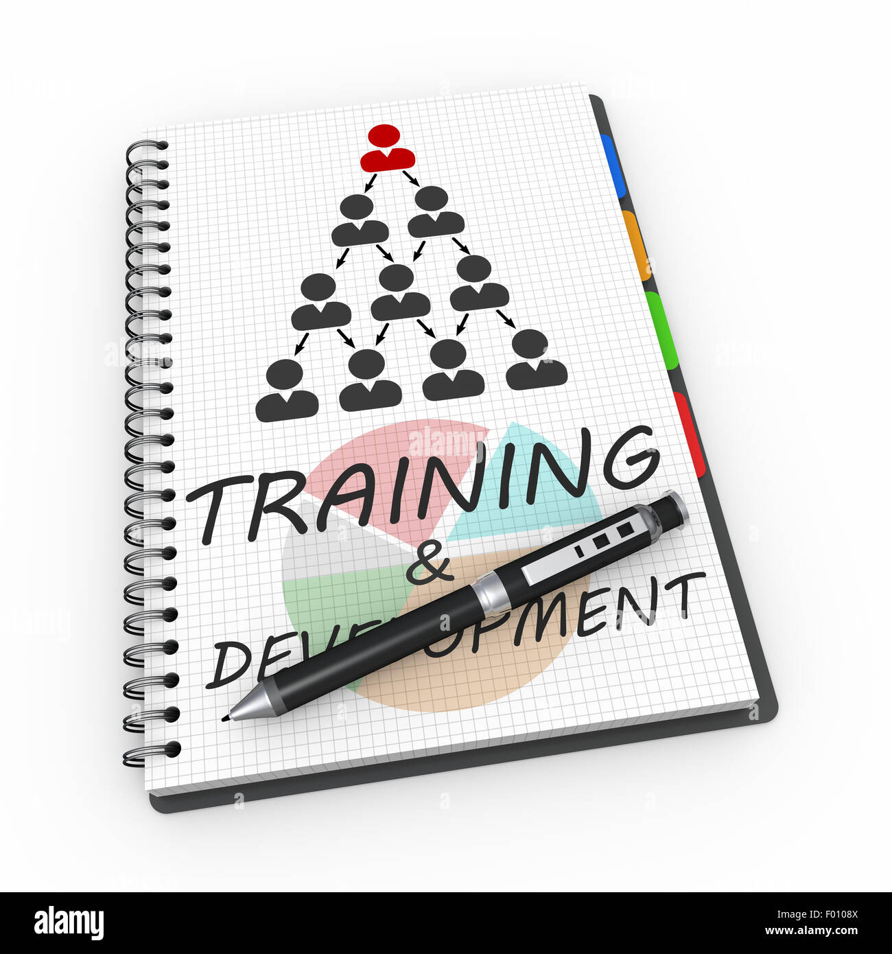 Training concept illustration design over a notebook Stock Photo - Alamy