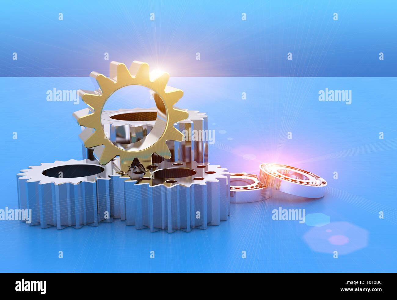 Bearings and gears as a technology concept Stock Photo - Alamy