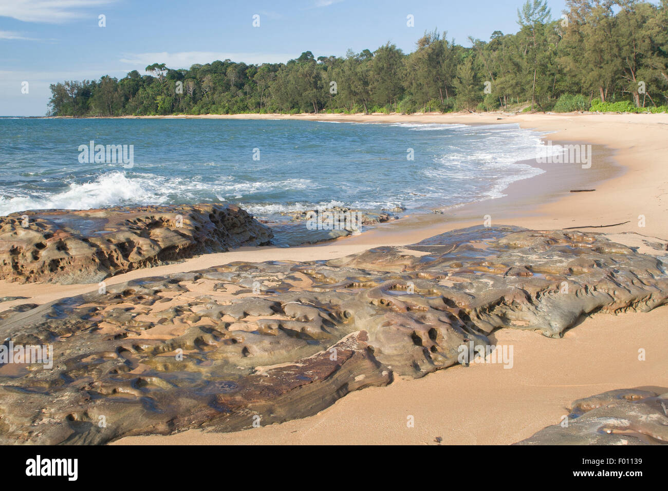 Abandoned beach. Similajau National Park, Sarawak, Malaysia Stock Photo ...