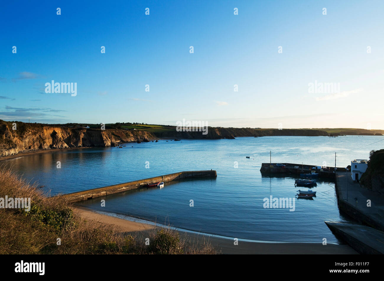 Boatstrand Harbour in The Copper Coast Geopark, County Waterford ...