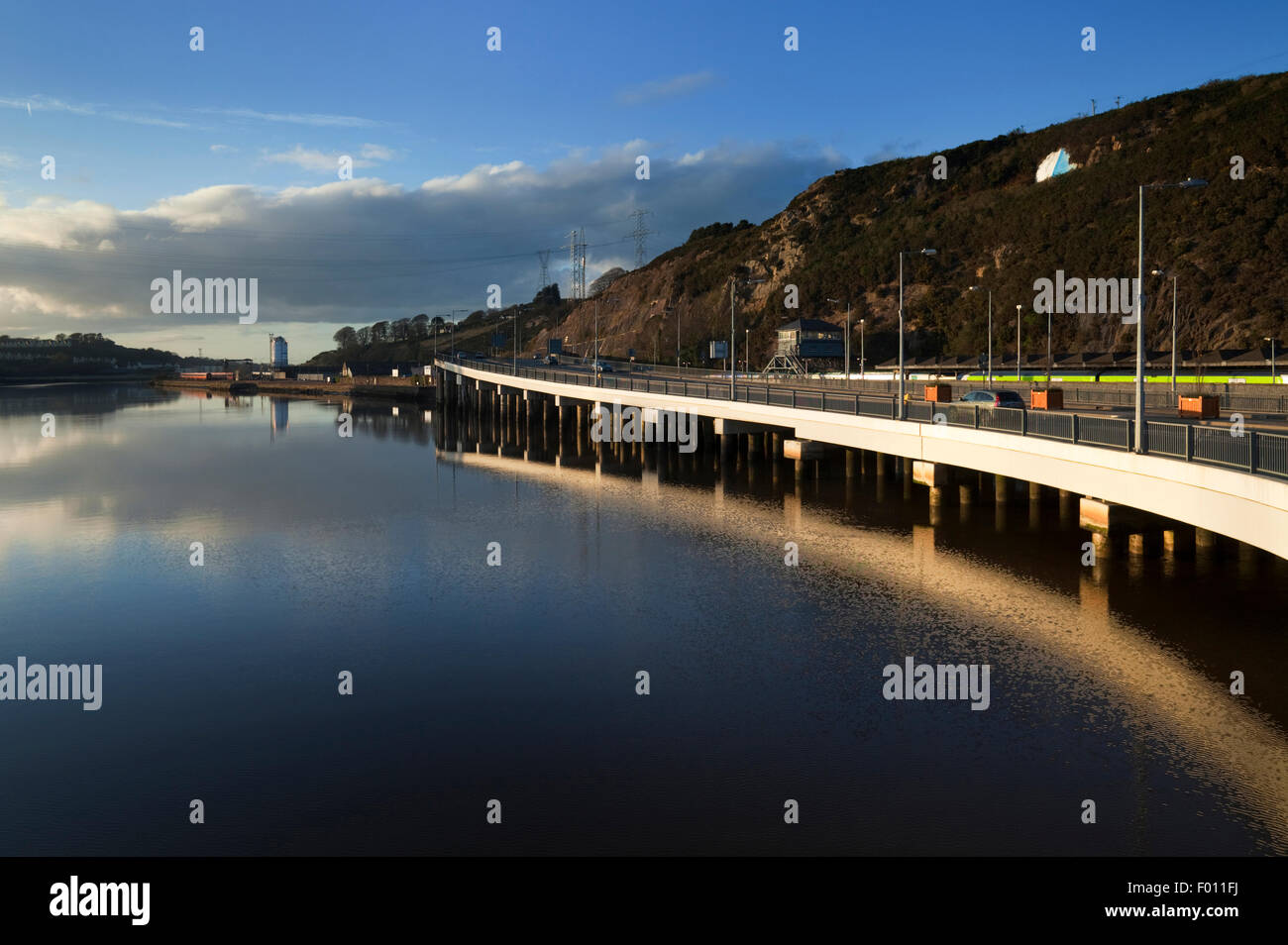 Roadway Built Above The River Suir, Waterford City, Ireland Stock Photo ...