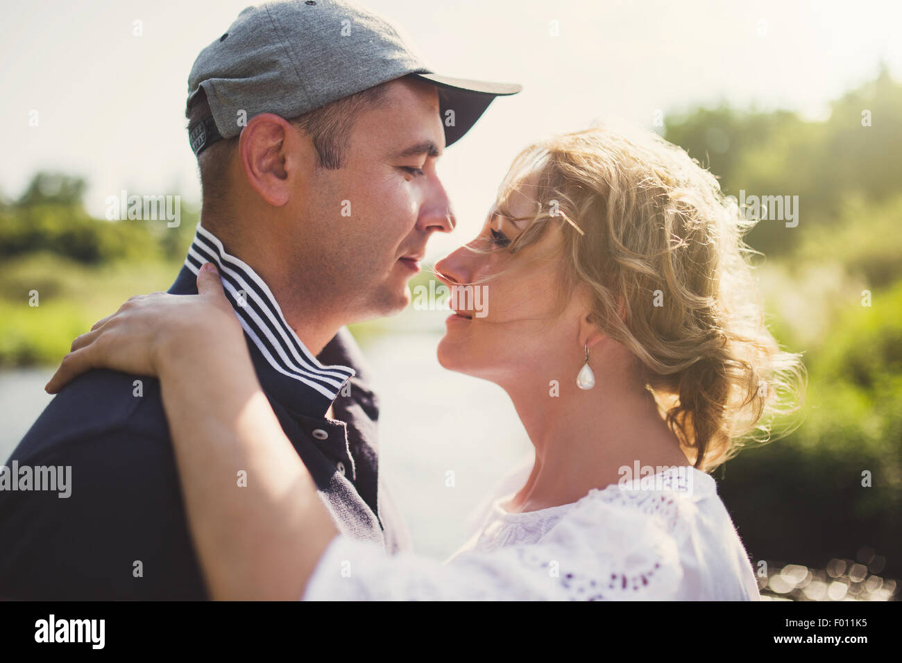 Couple in love, summer outdoor Stock Photo - Alamy