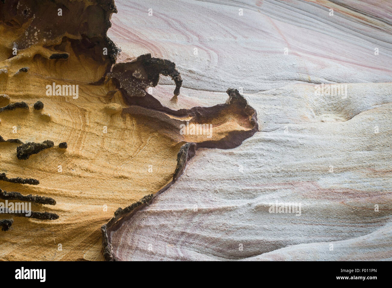 Abstract pattern in a natural sandstone cliff Stock Photo - Alamy