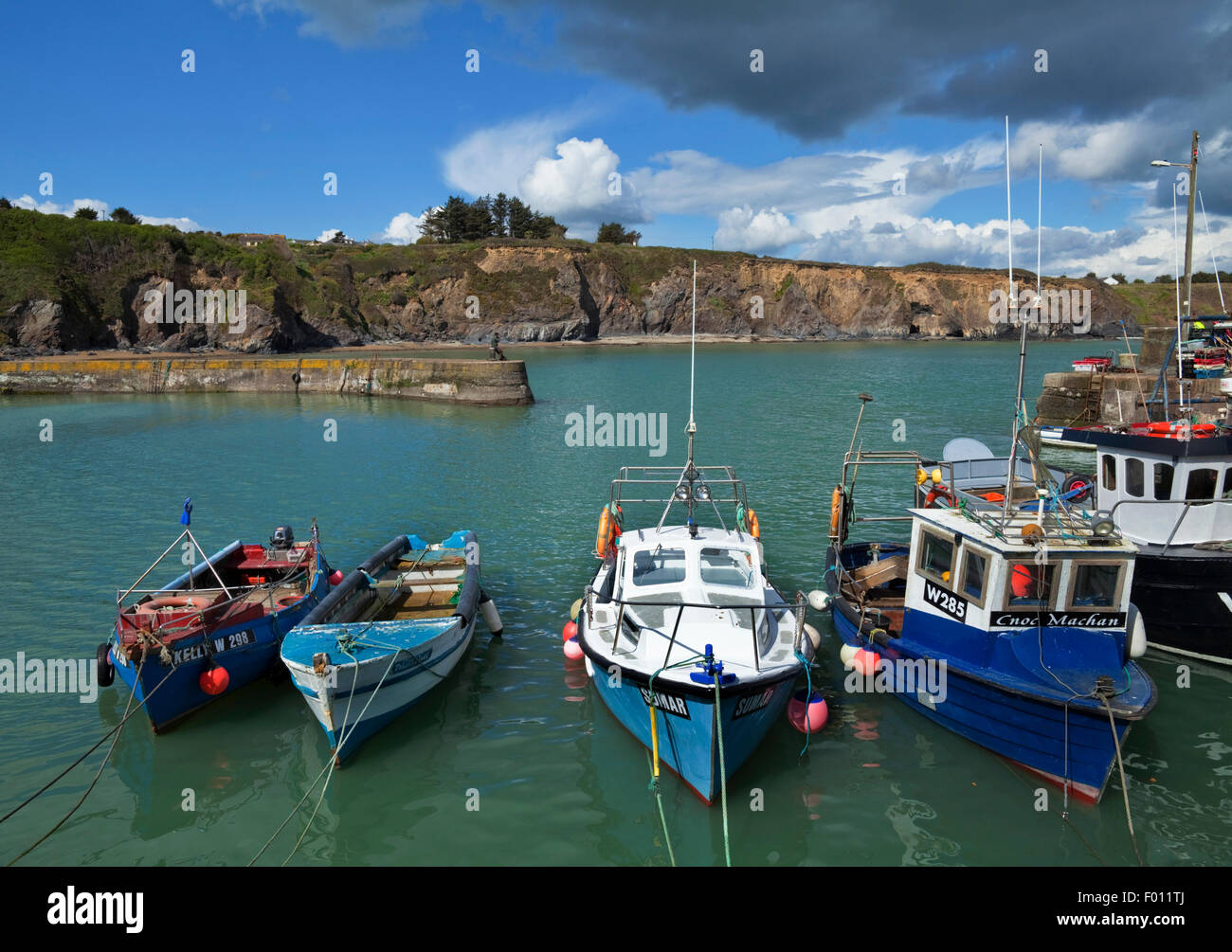Boatstrand Harbour, The Copper Coast, County Waterford, Ireland Stock ...