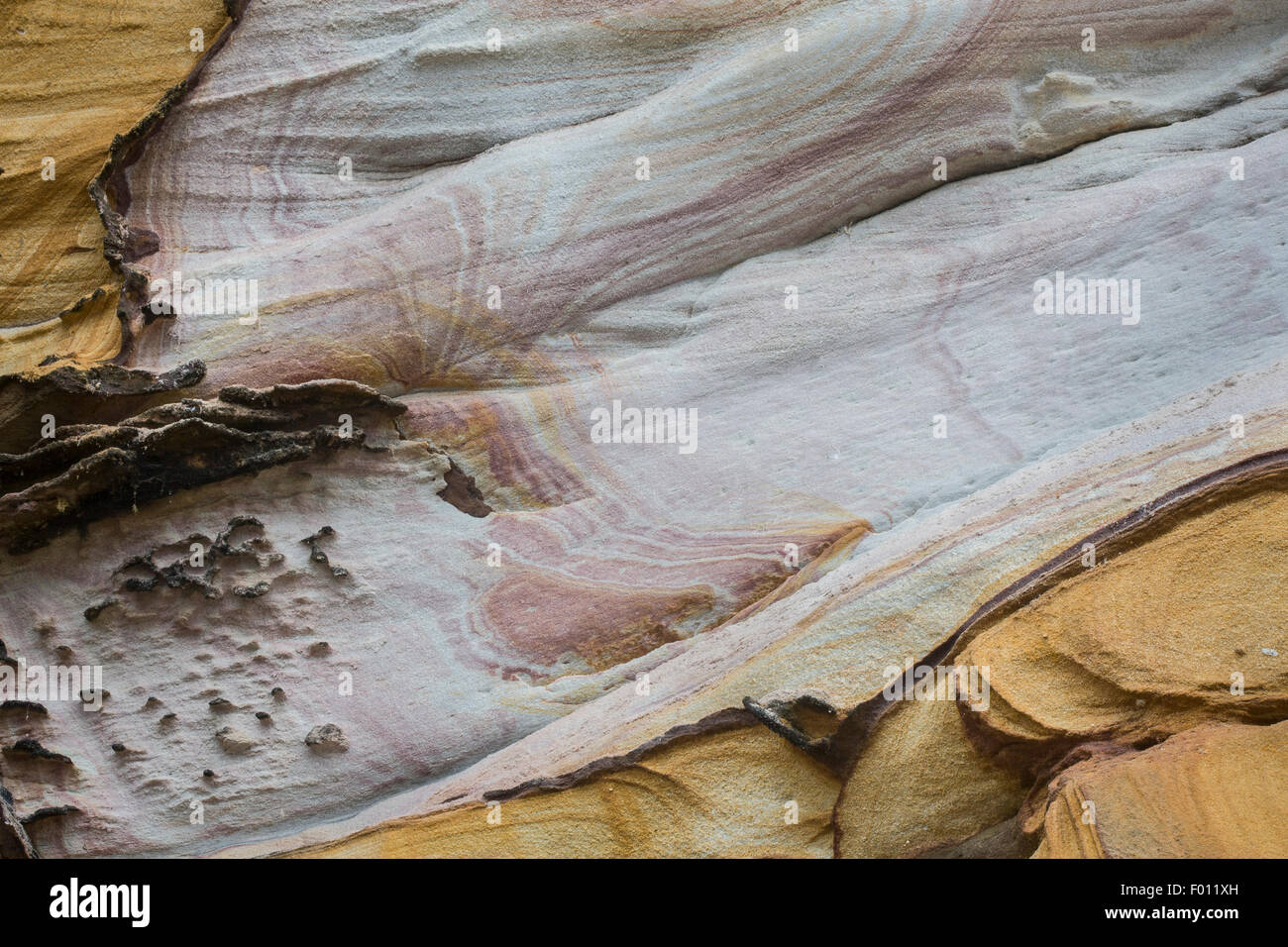 Abstract pattern in a natural sandstone cliff Stock Photo - Alamy