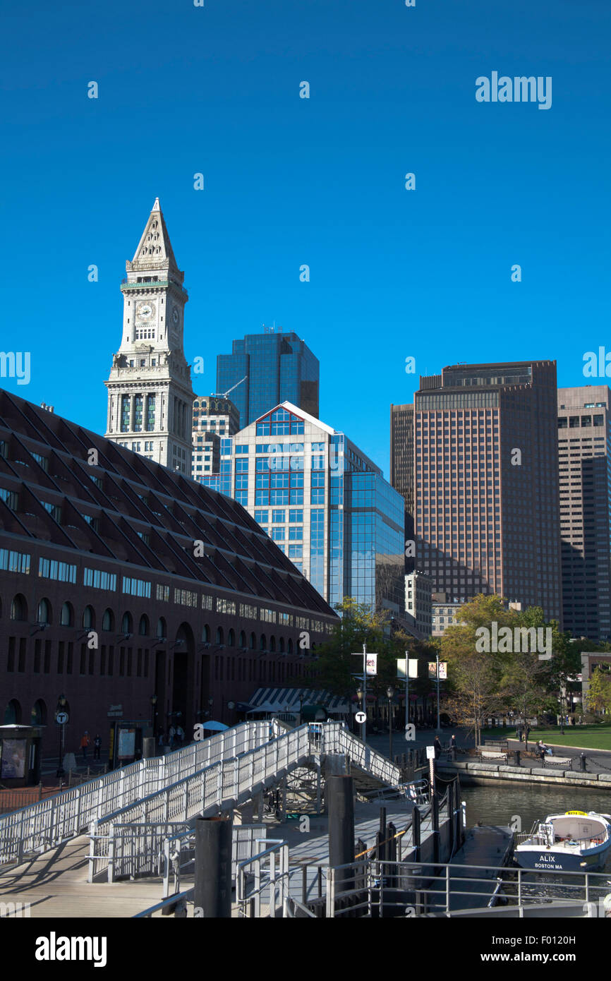 The Custom House now The Marriott Hotel surrounded by modern buildings ...